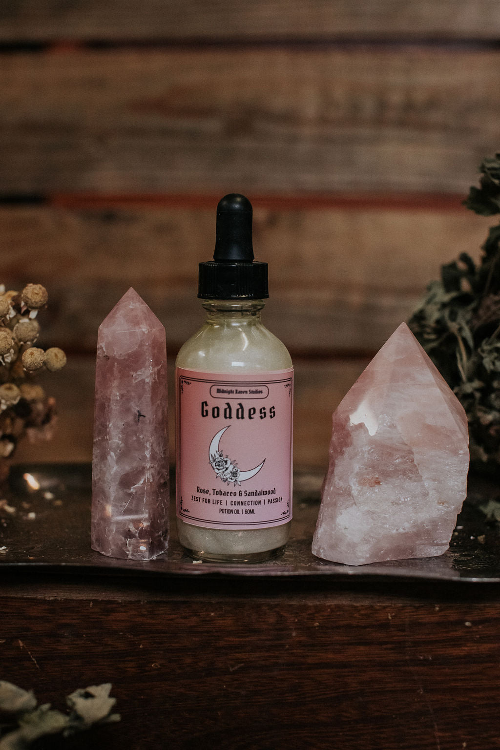 Goddess Potion Oil - Rose Sandalwood Tobacco – Midnight Raven Studios