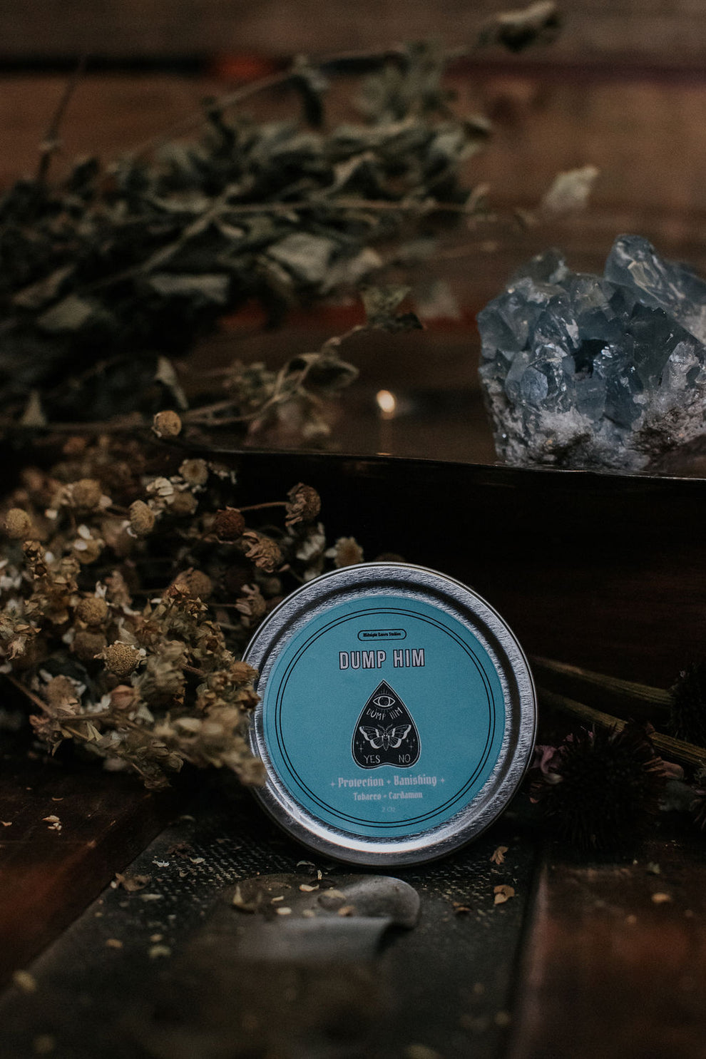 Dump Him Manifestation Candle - Cardamon and Tobacco – Midnight Raven ...